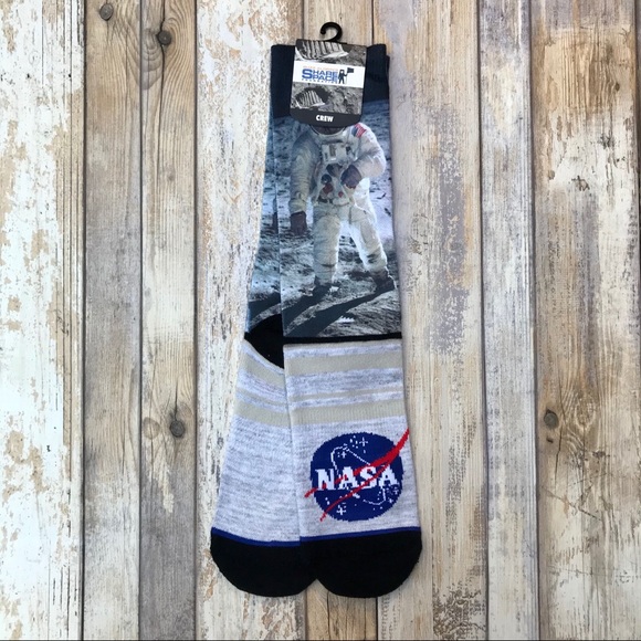 Bioworld | Underwear & Socks | Nasa Space Graphic Print Astronaut Crew Socks | Poshmark